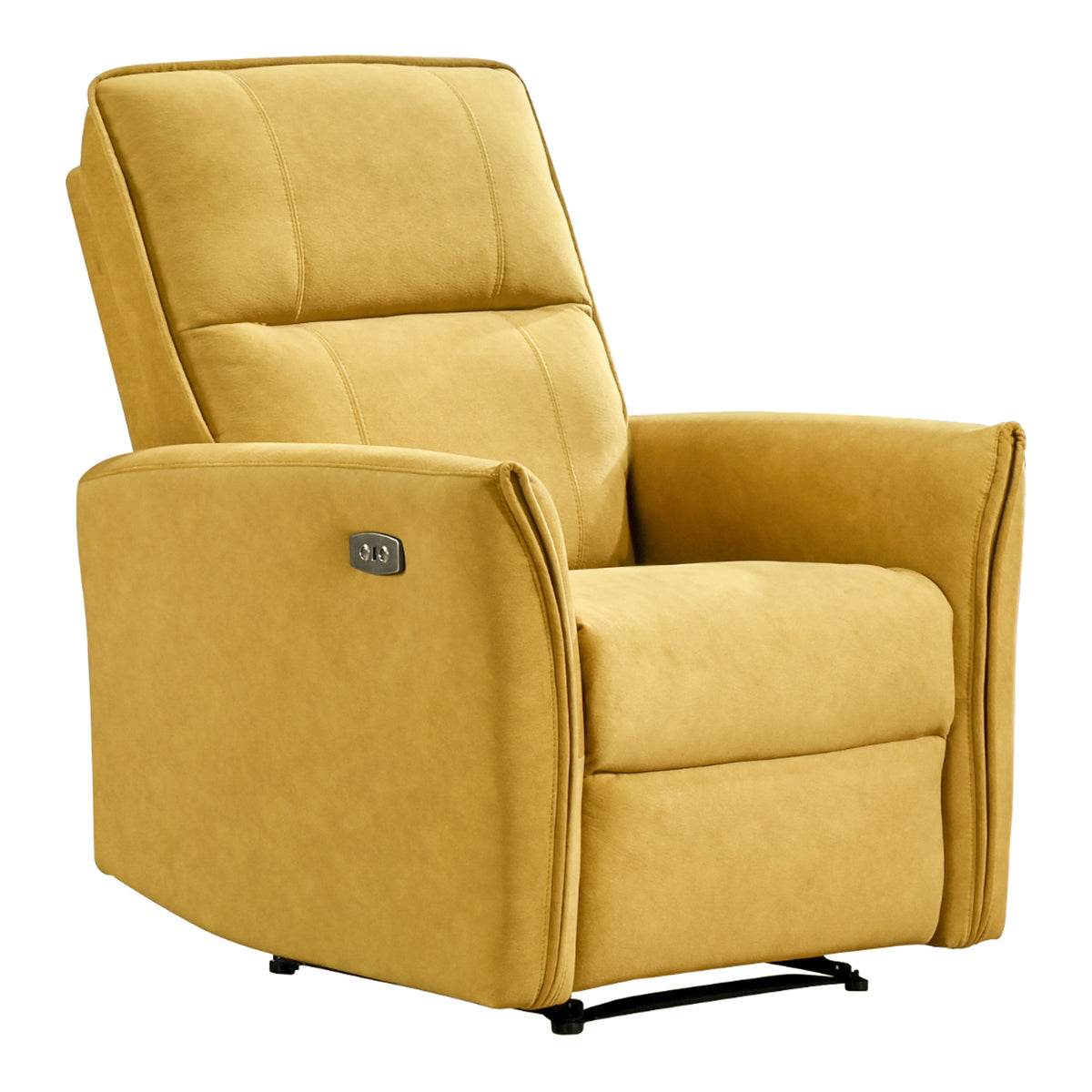 Asheville Dark Yellow Suede Recliner Chair — ashcroftfurniture.com