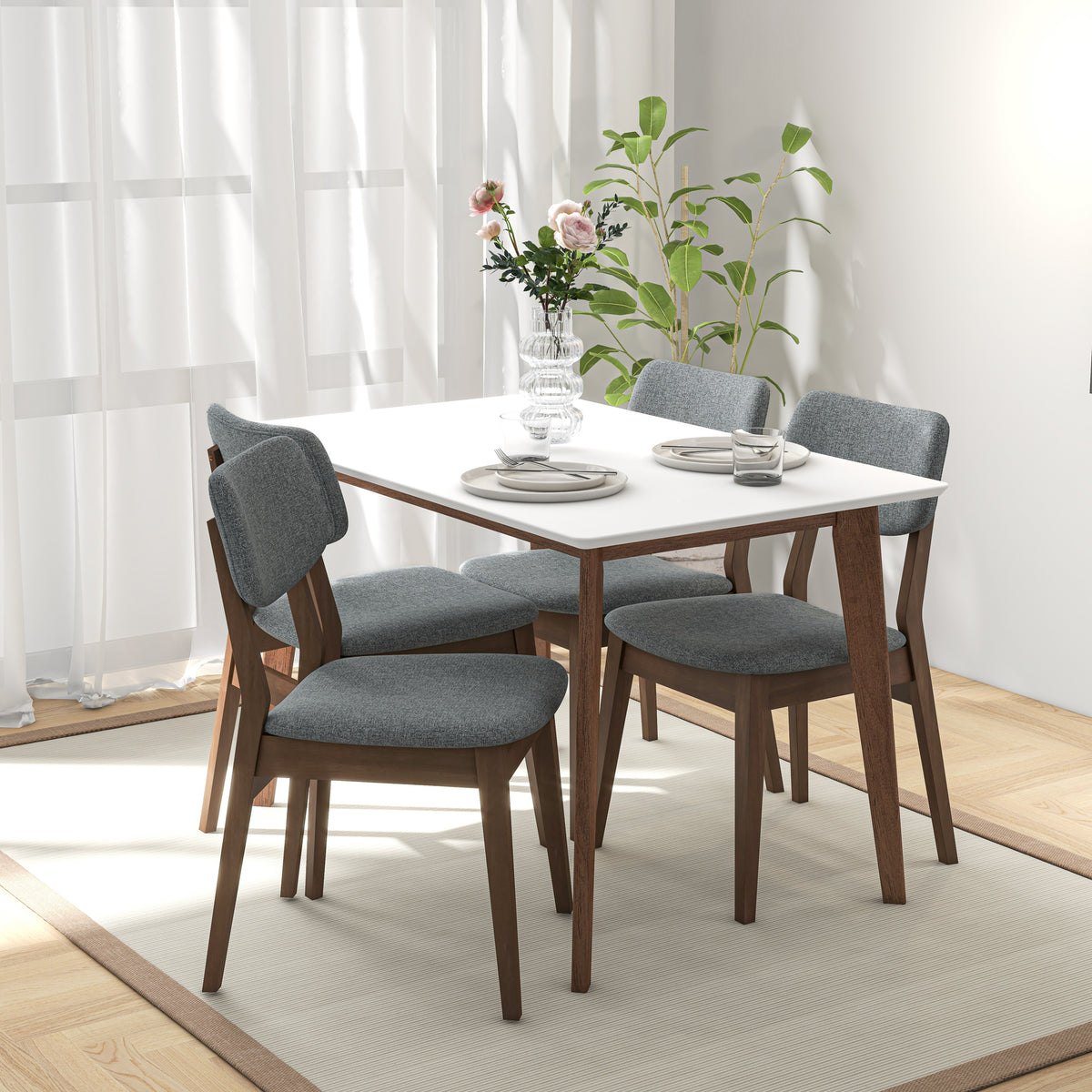 Carlos Dining Table White (Small) | Ashcroft Furniture | Houston TX ...