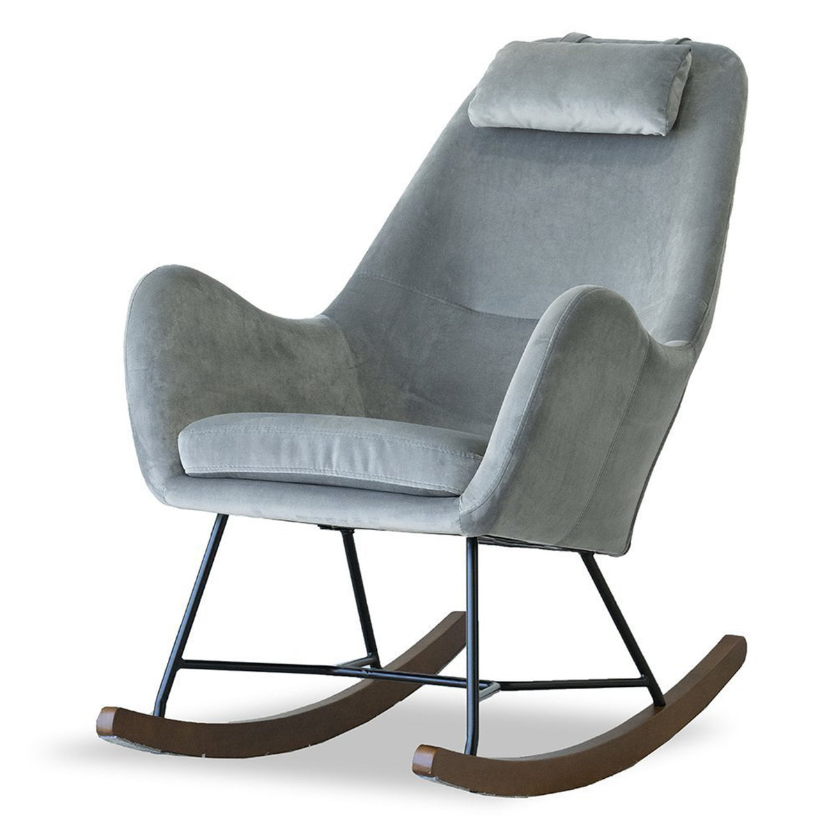 Chelsea Grey Velvet Rocking Chair — ashcroftfurniture.com