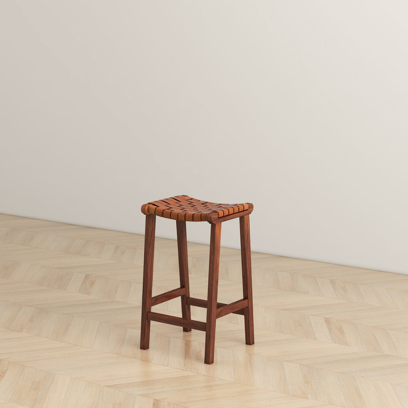 James 24.5" Counter Stool | Genuine Tan Leather Bar Stool | Ashcroft ...