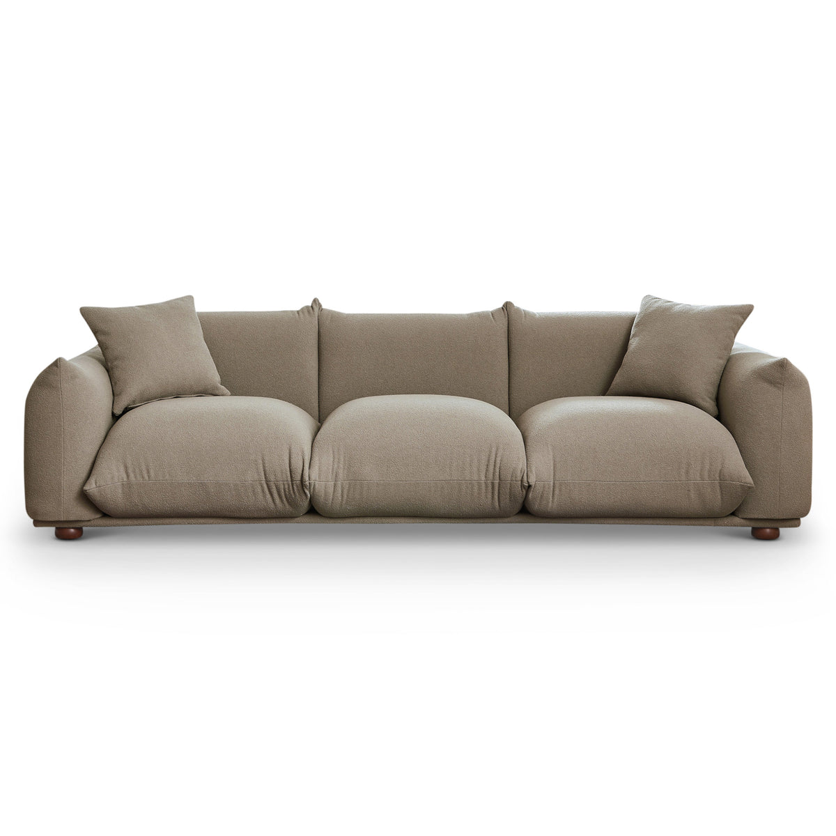 Kely 100'' Mocha Boucle Upholstered Sofa — ashcroftfurniture.com