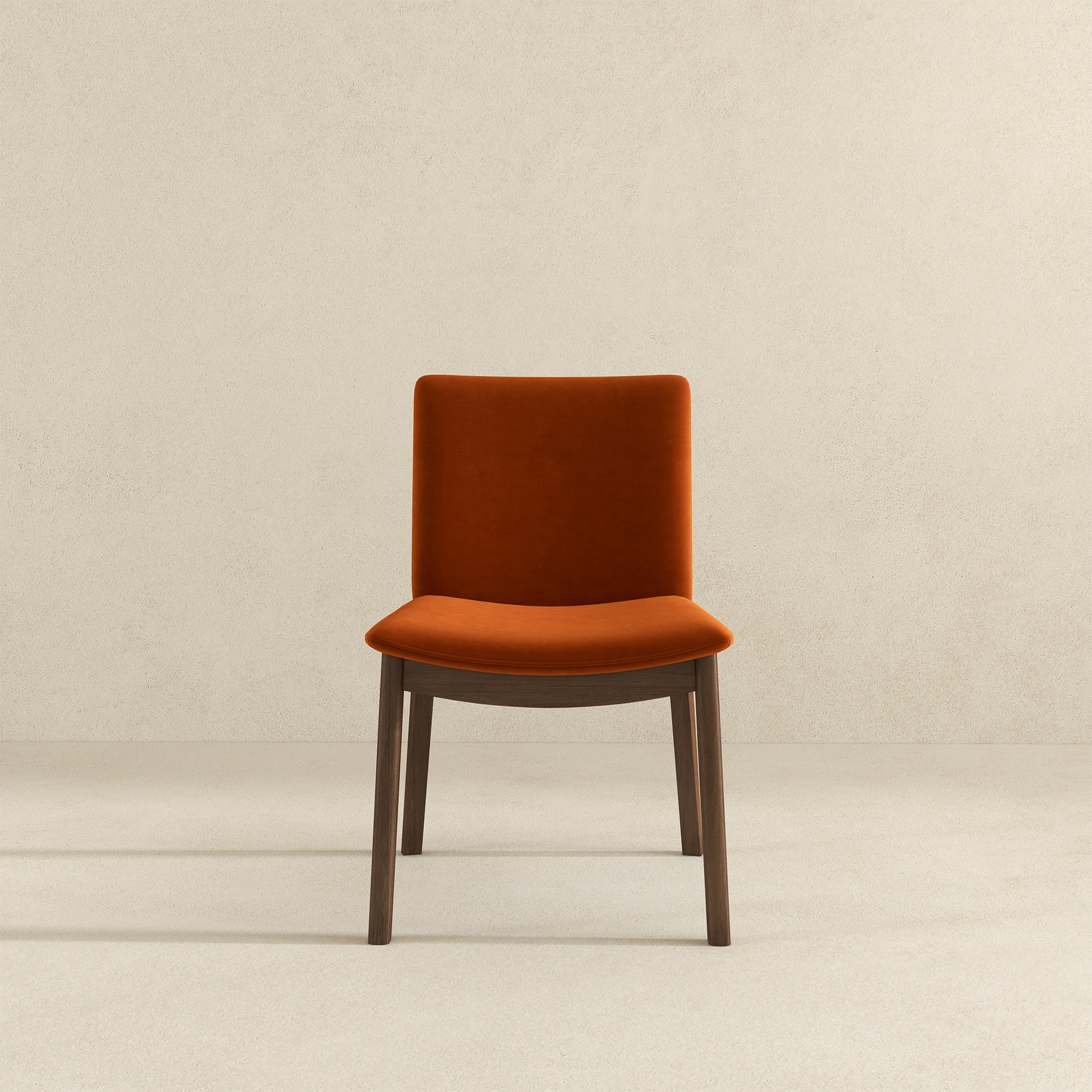 Laura Burnt Orange Velvet Solid Wood Dining Chair (Set Of 2 ...