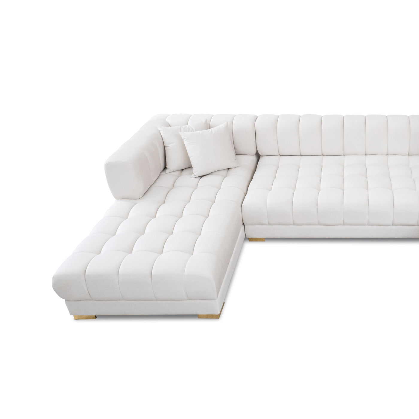 Marlow Ivory Velvet U Shape Corner Sofa — ashcroftfurniture.com