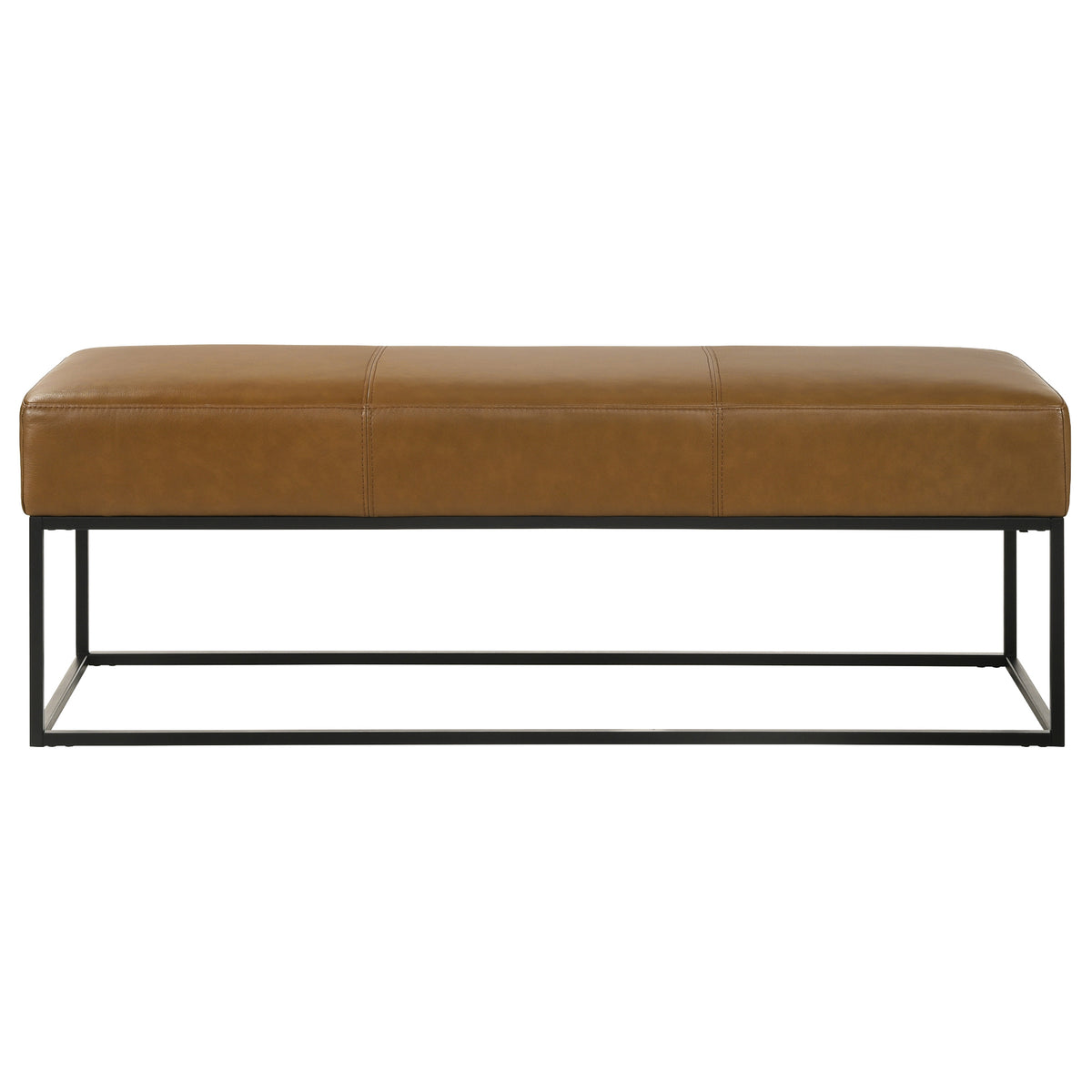 Odessa Tan Leather Bench — ashcroftfurniture.com