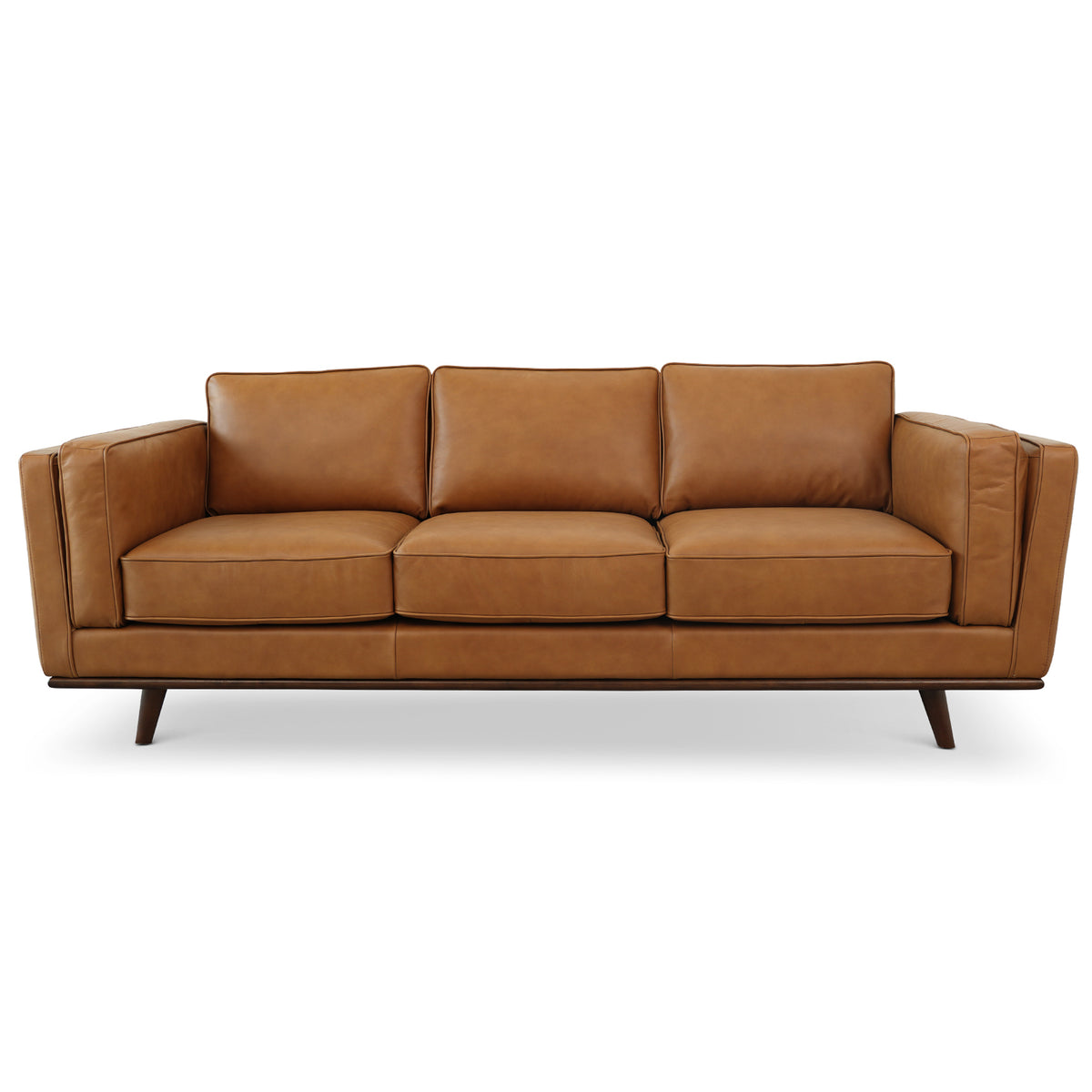 Chase Mid Century Modern Genuine Leather Sofa | Ashcroft Furniture ...