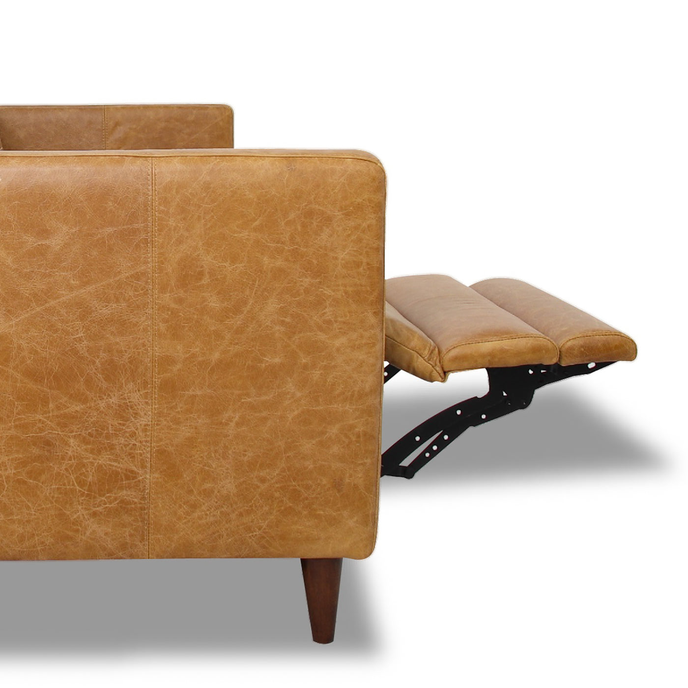 Christopher Tan Leather Electric Inclining Sofa Left Facing ...