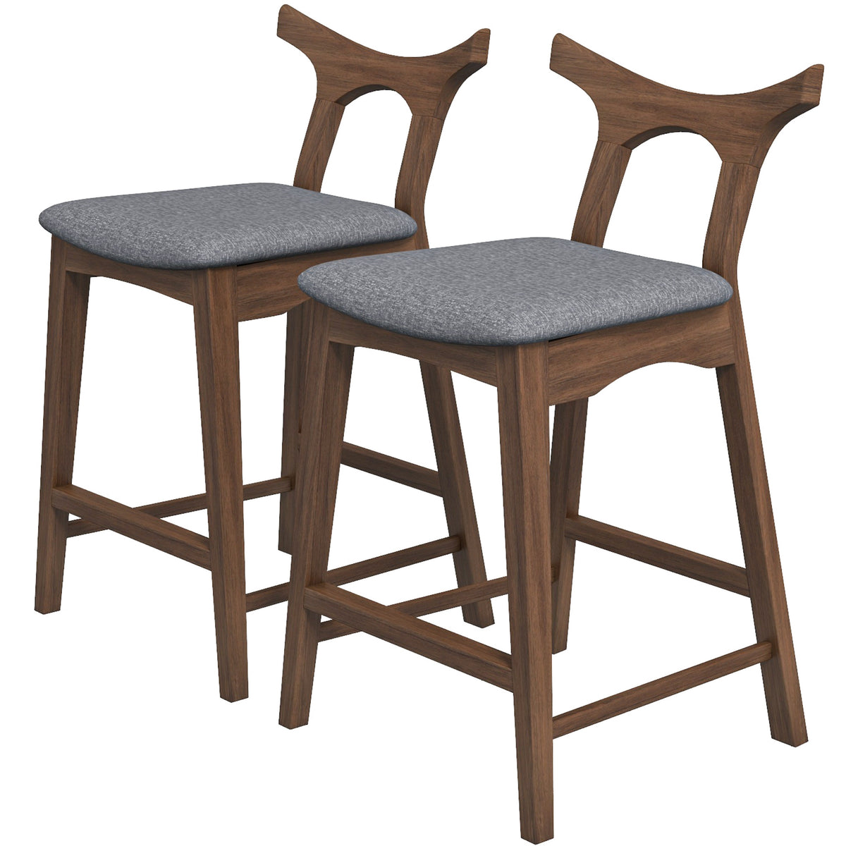 Hester Solid Wood Upholstered Square Bar Chair | Ashcroft Imports ...