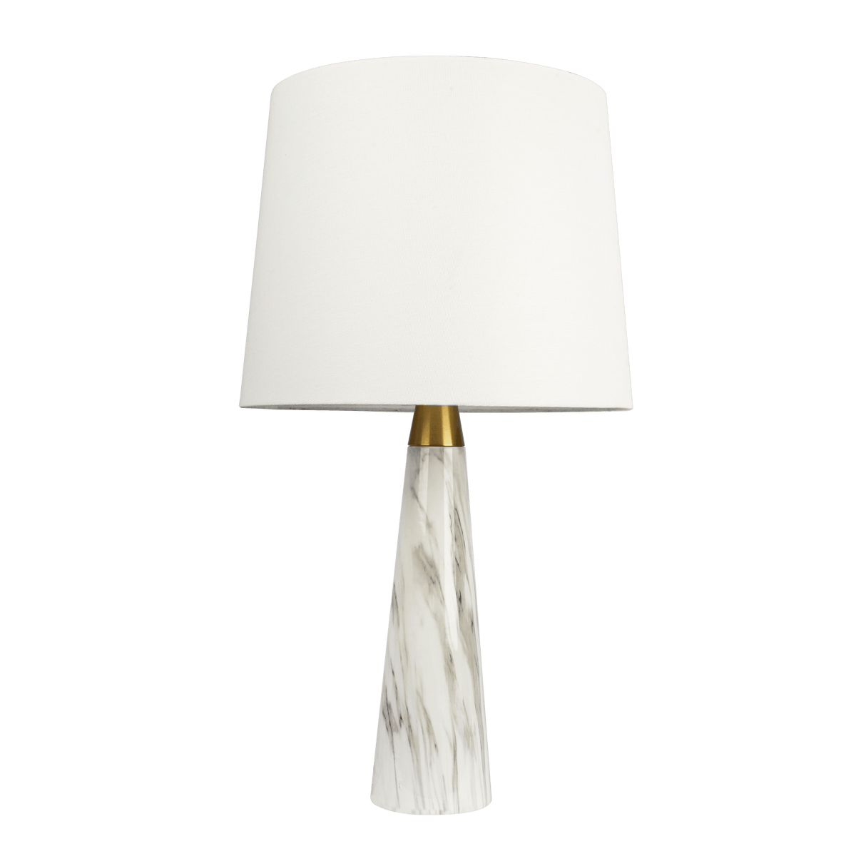 Enclave Hydro Black Table Lamp with On/Off Switch Faux Marble Base Fab ...
