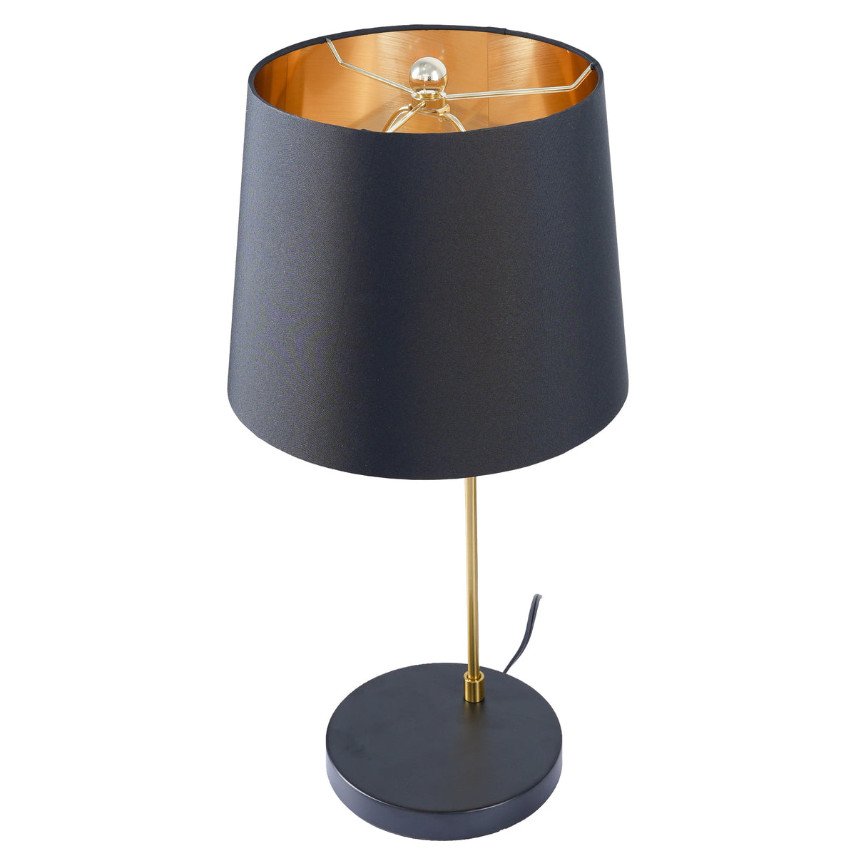 Lustrous Table Lamp - Black outer and Gold inner — ashcroftfurniture.com