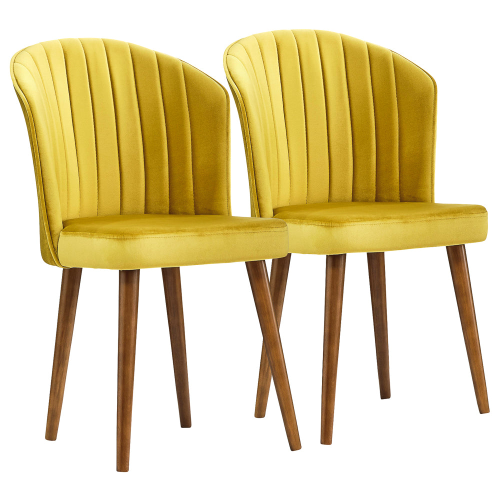 Parsons Gold Velvet Dining Chair - Set of 2 | Ashcroft Imports ...